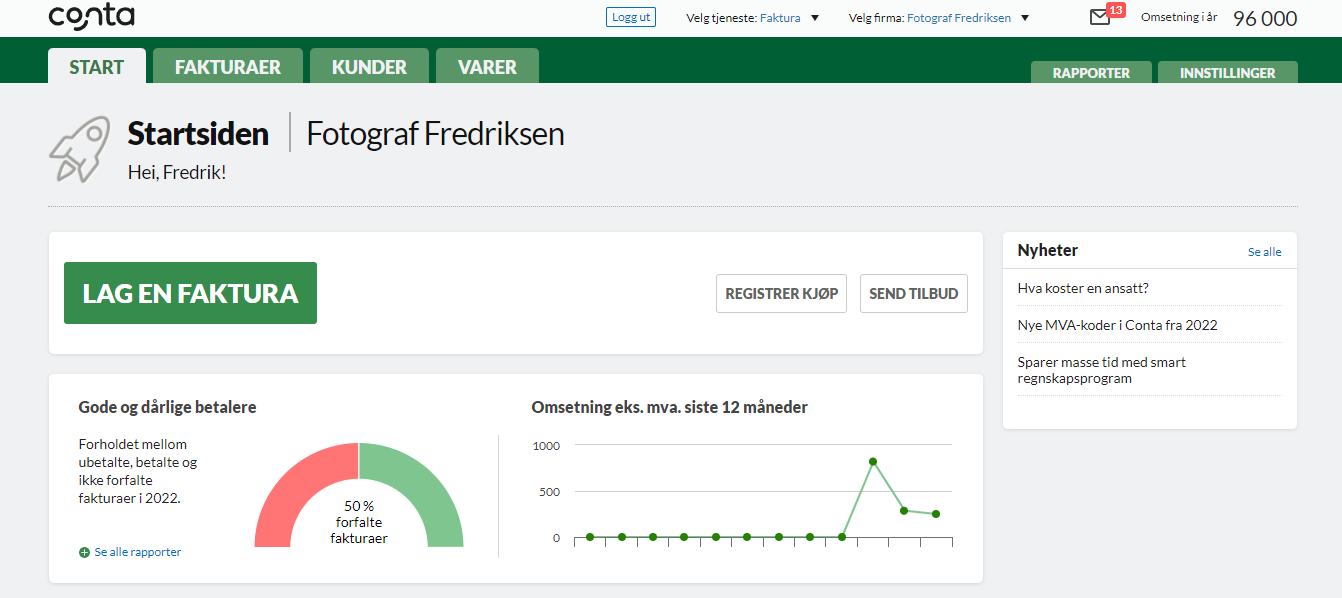 Hvordan lage faktura i enkeltpersonforetak | Fakturaprogram
